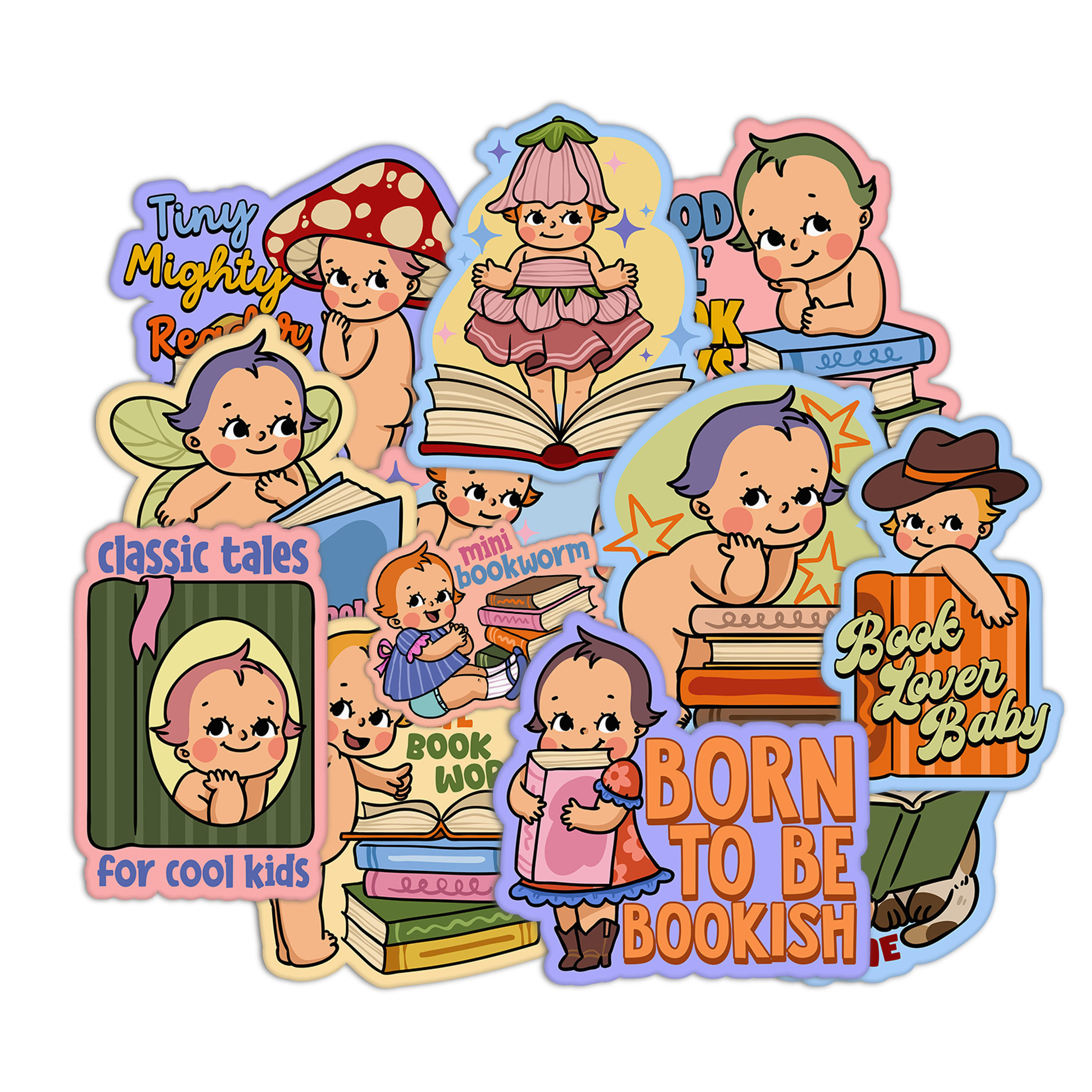 Retro Babies Reading Stickers – The Stkr Store