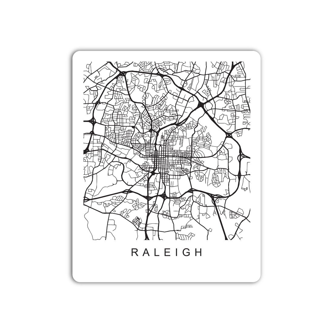 Raleigh U.S. Street Map Sticker – The Stkr Store