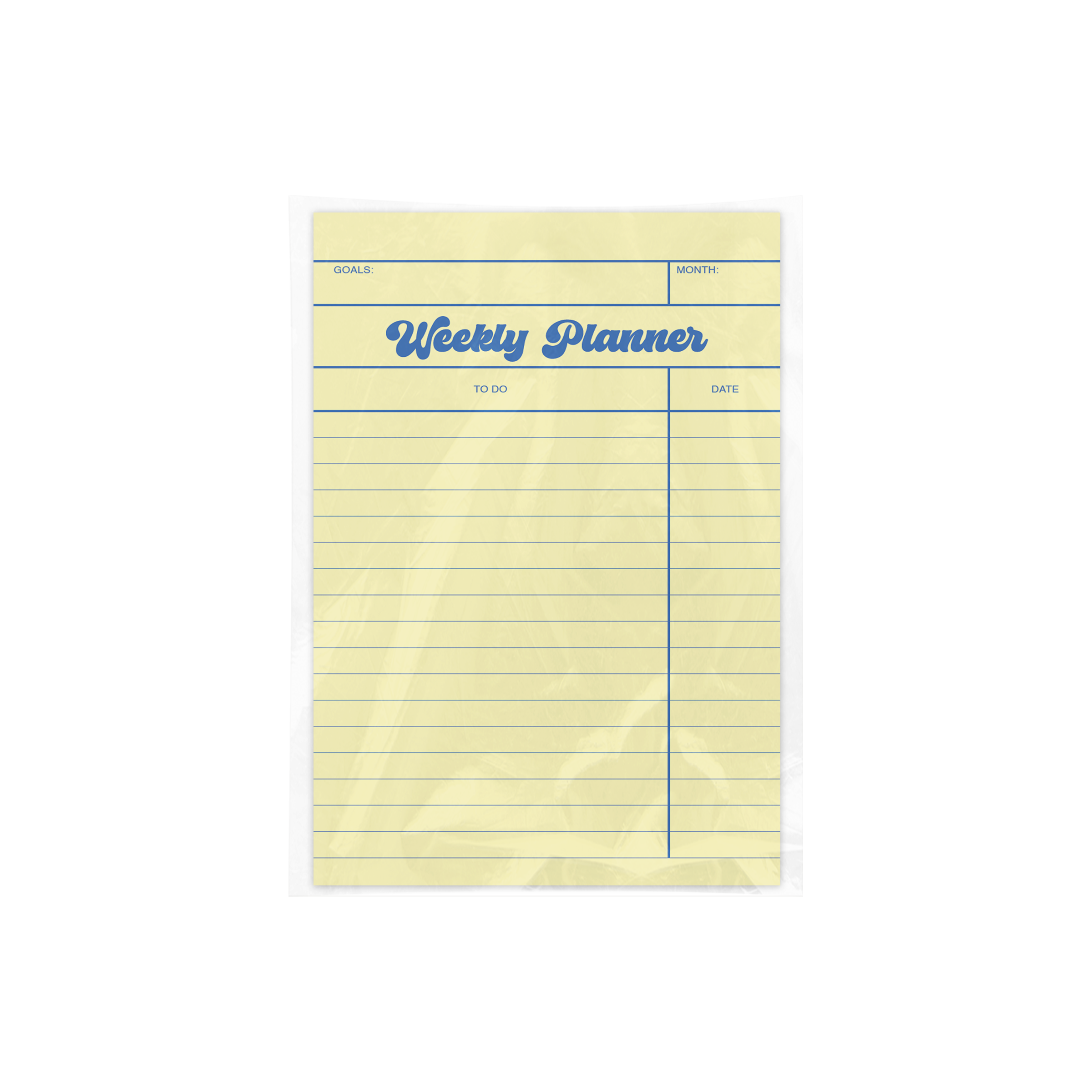 Yellow Weekly Planner - A7 Memo Pad – The Stkr Store