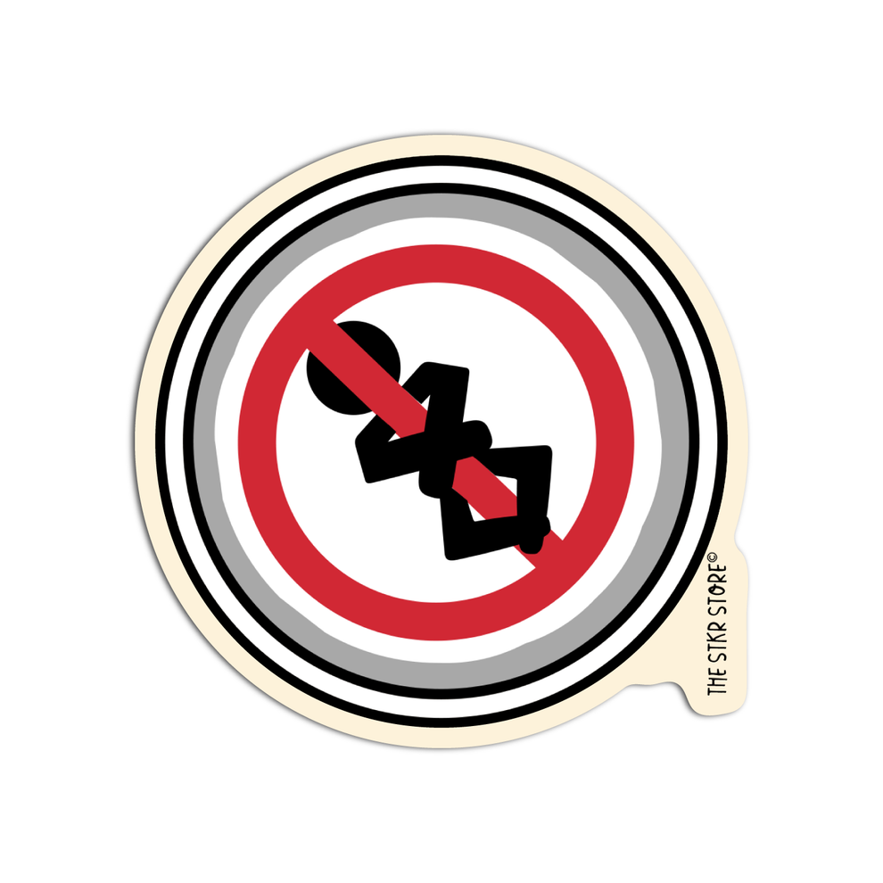 No Hugging on Pole Sign Funny Road Sign Sticker – The Stkr Store