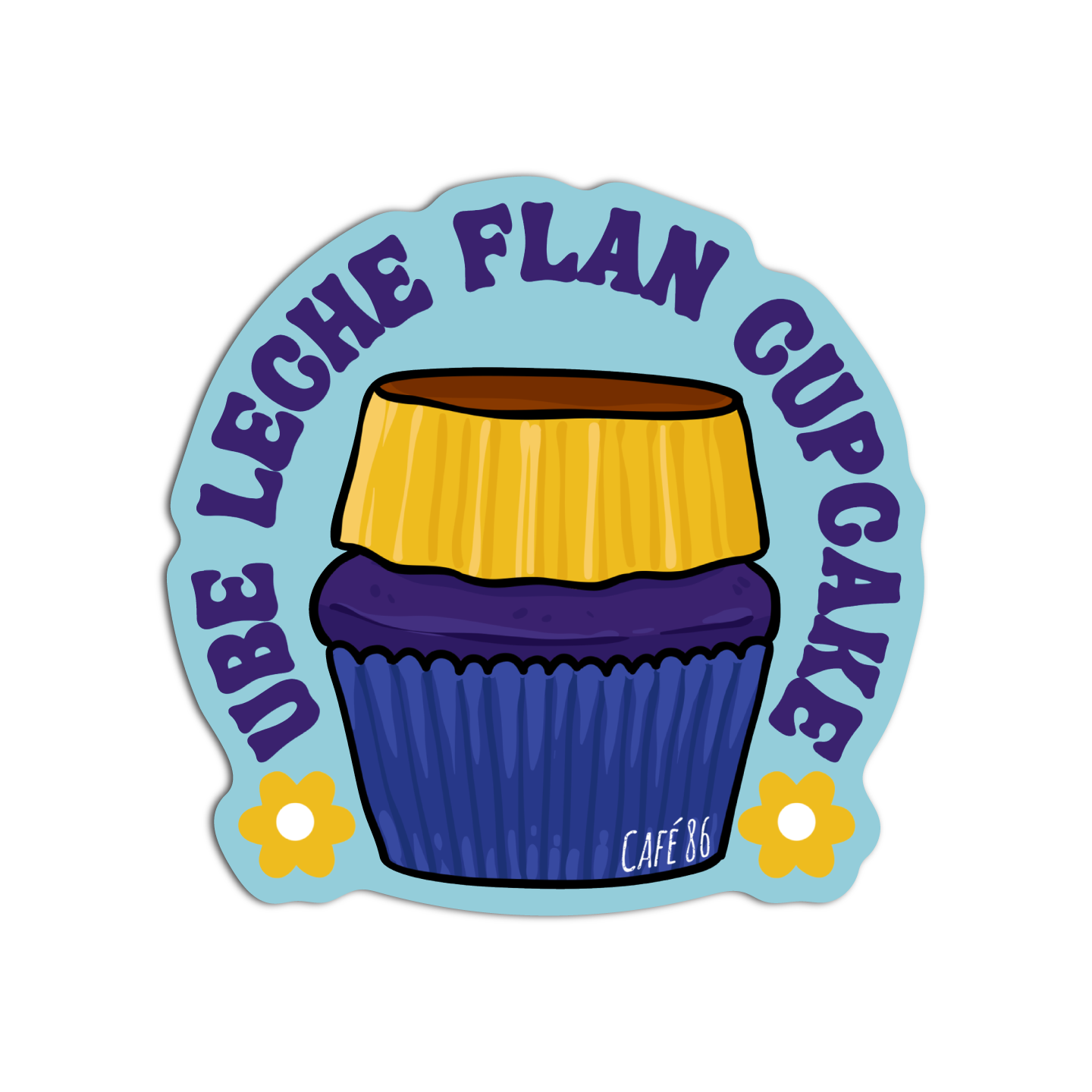 Ube Leche Flan Cafe 86 Sticker – The Stkr Store