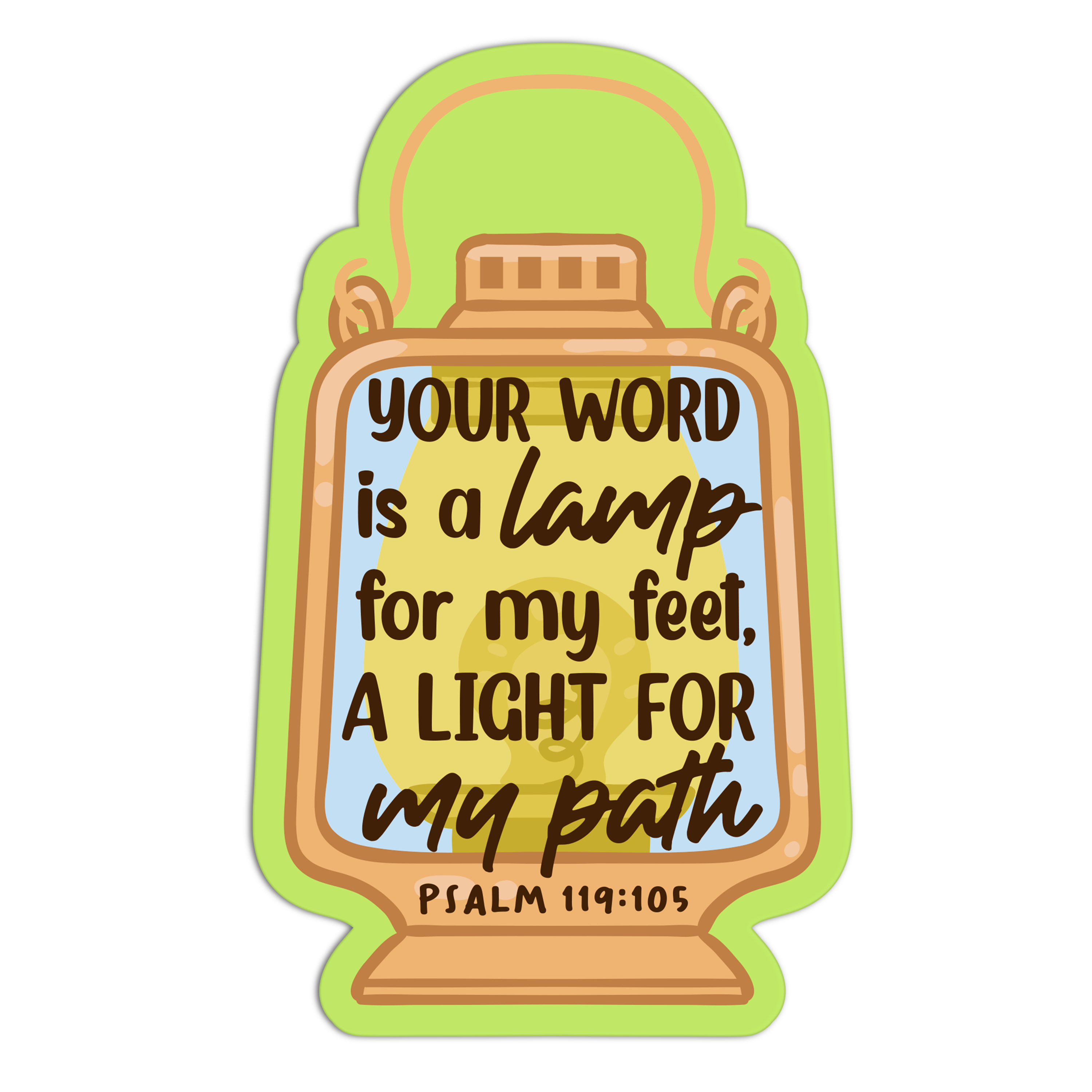 Your Word Is A Lamp For My Feet Bible Verse Stickers – The Stkr Store