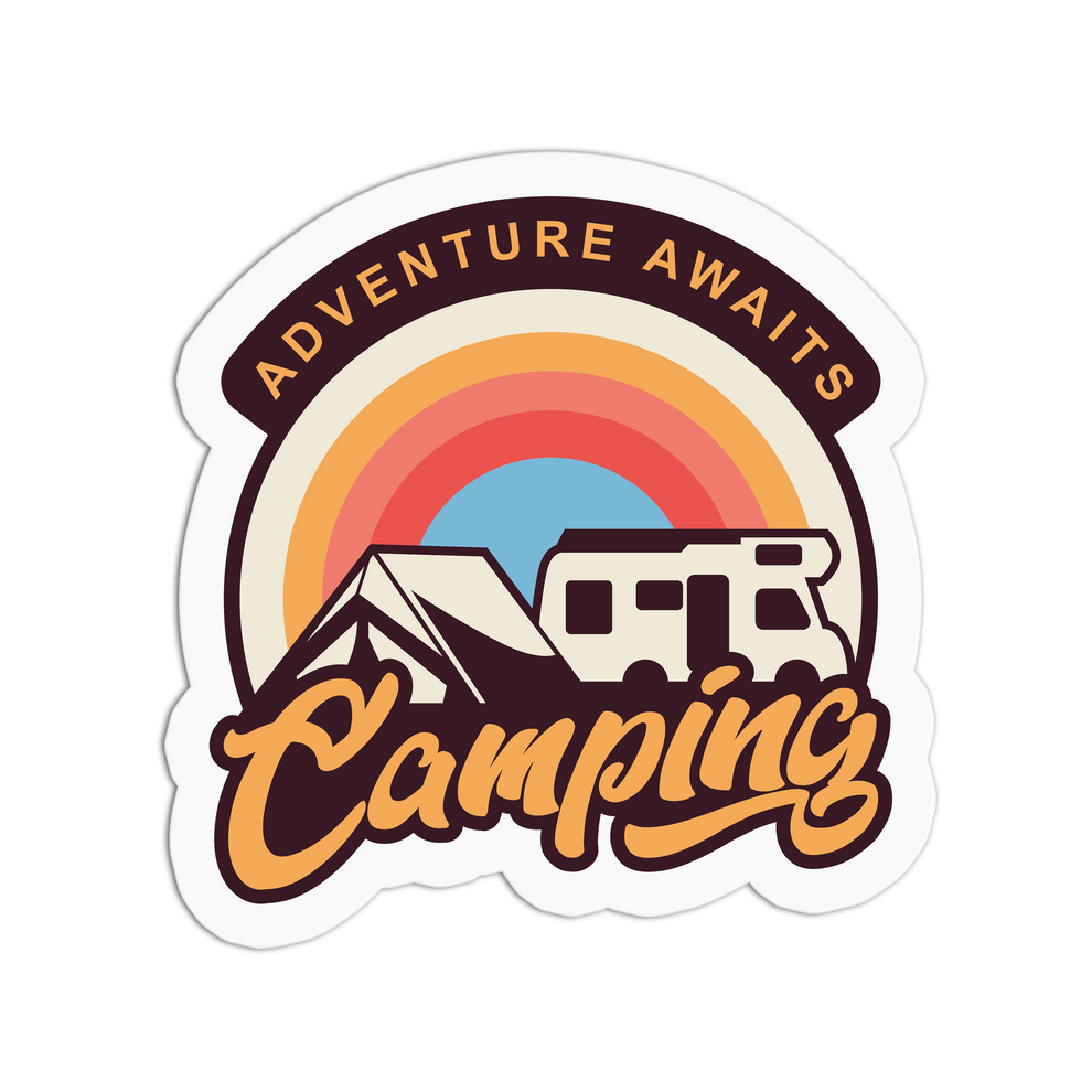 Adventure Awaits Camping - Camping Series Stickers – The Stkr Store