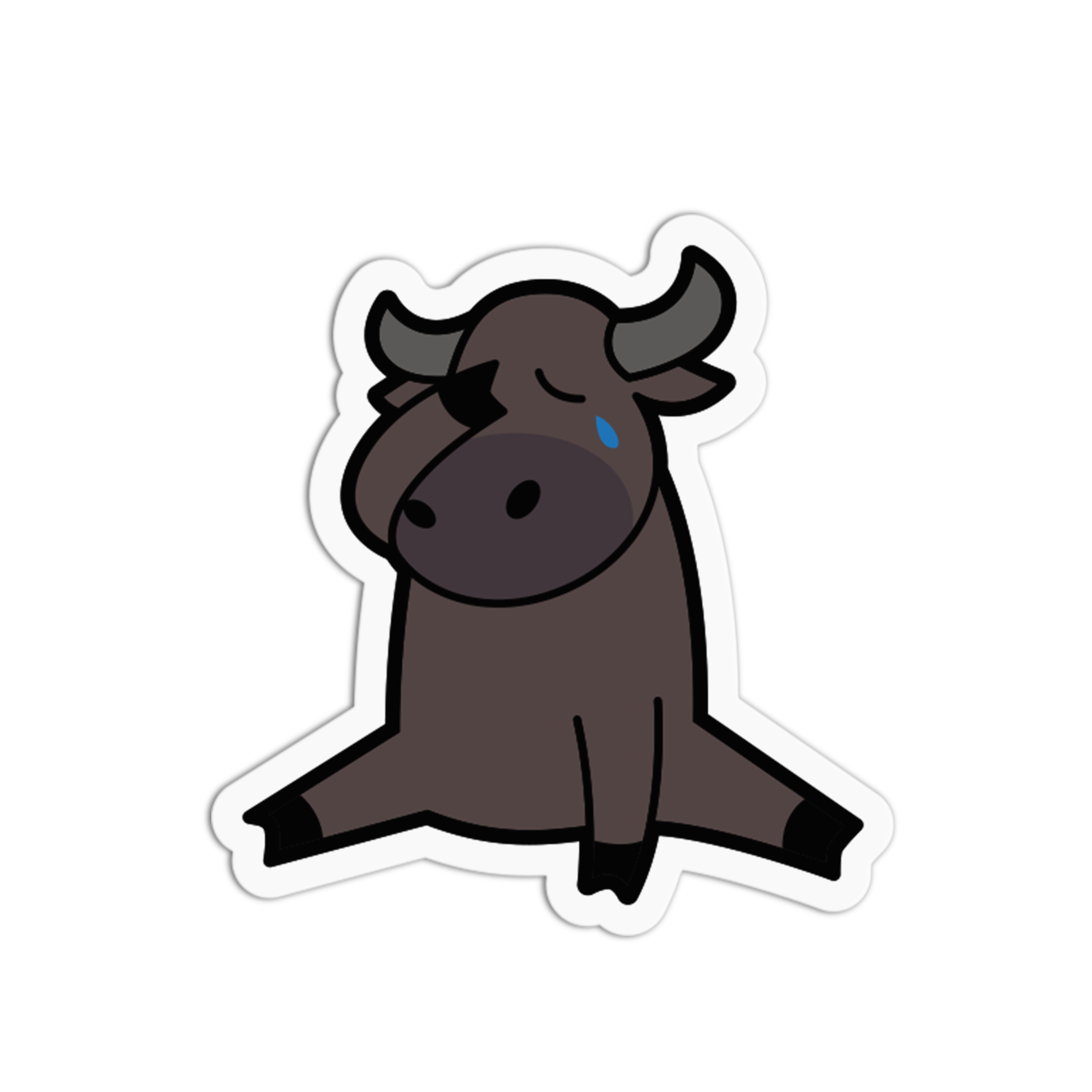 Crying Facepalm Life Chill Carabao Sticker – The Stkr Store