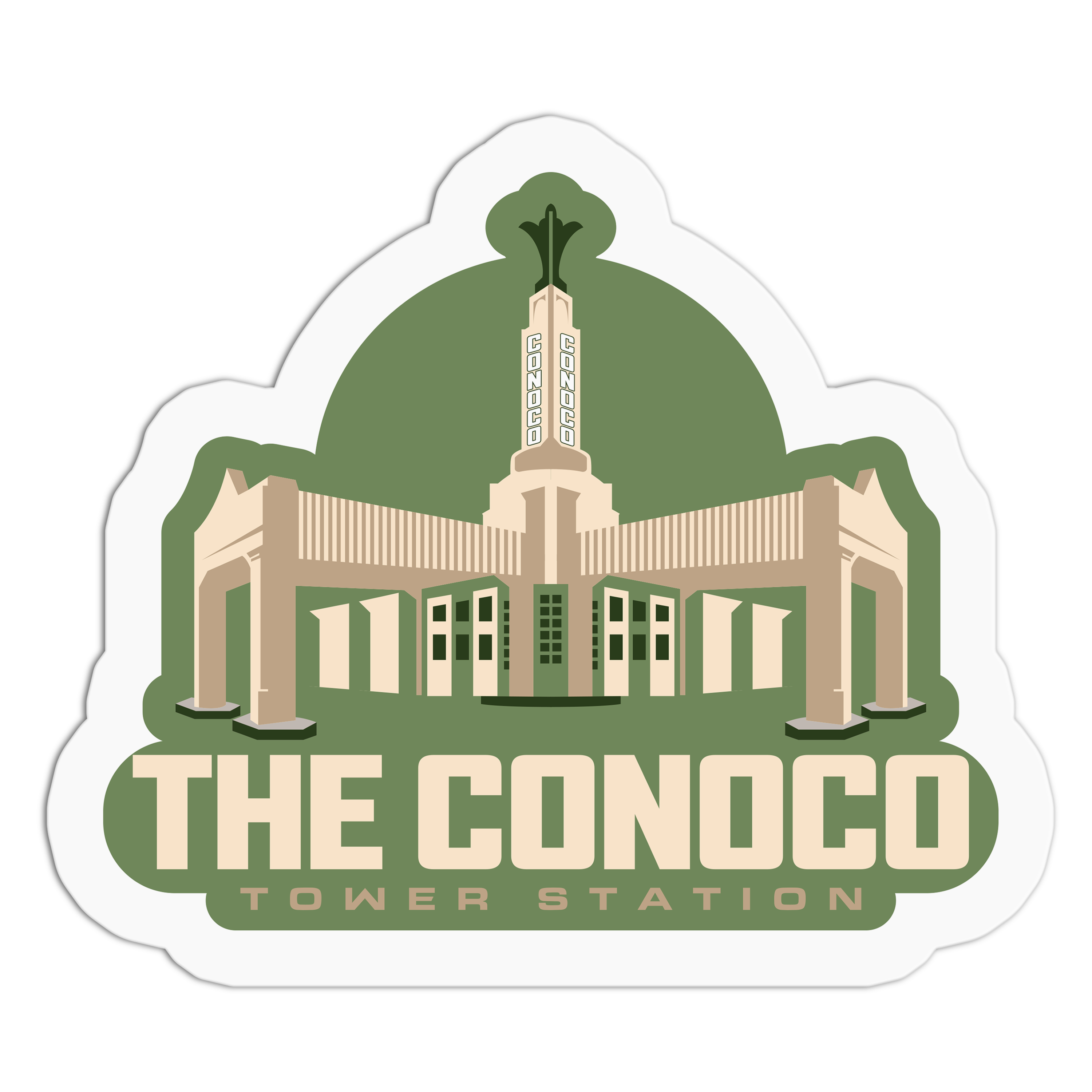 Conoco Tower Station - Travel Series Route 66 Sticker (Copy) – The Stkr ...