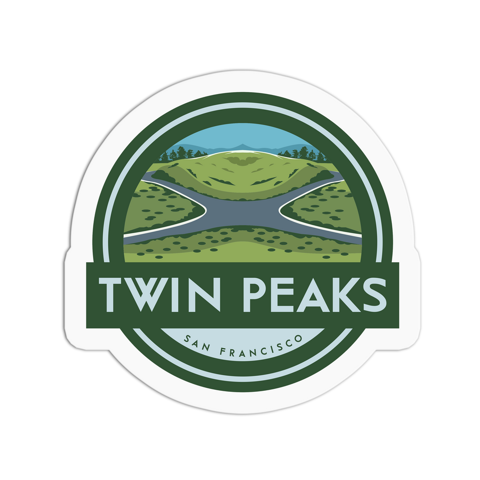 Twin Peaks - Travel Series San Francisco Sticker (Copy) – The Stkr Store