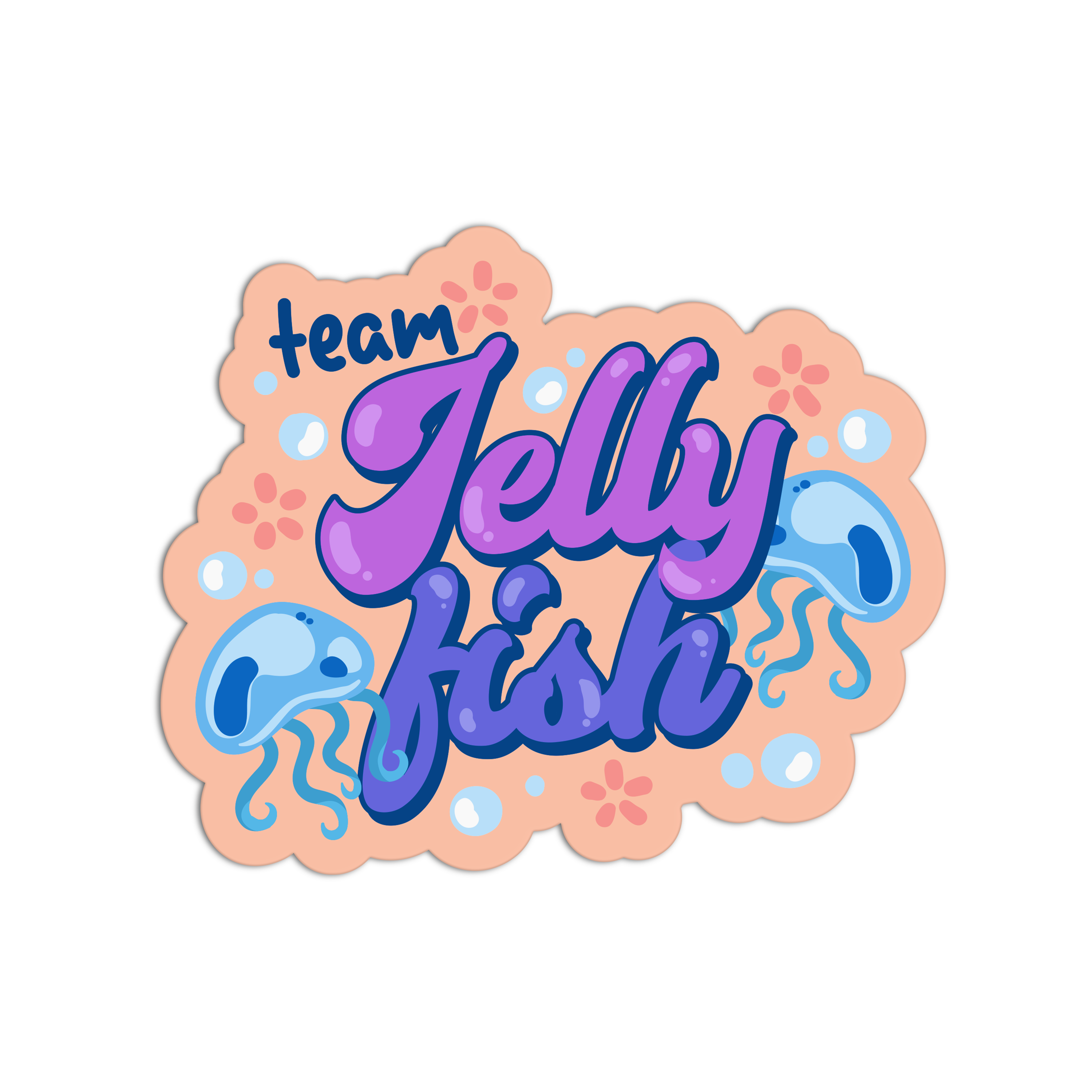 Team Jelly Fish I Turned Pretty Textured Stickers – The Stkr Store